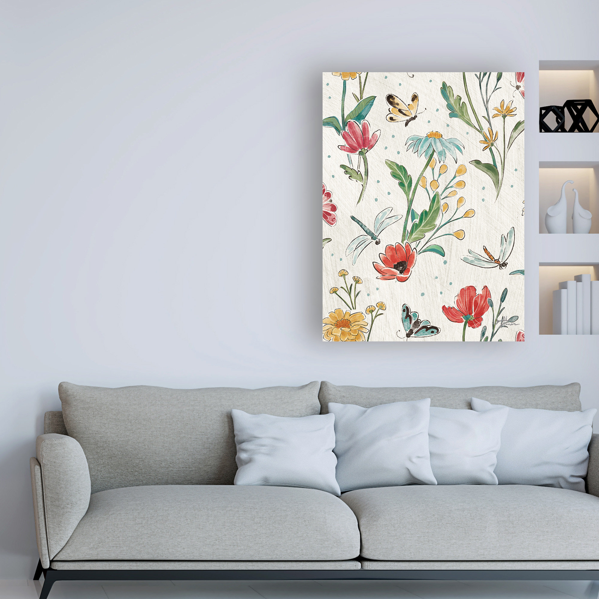 Winston Porter 'Boho Field Pattern VA' by Janelle Penner - Painting Print on Canvas | Wayfair